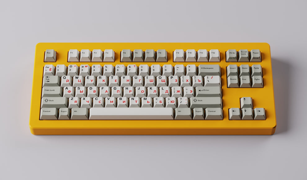 Keykobo Red Cyrillic Keycaps [GB] – Basekeys