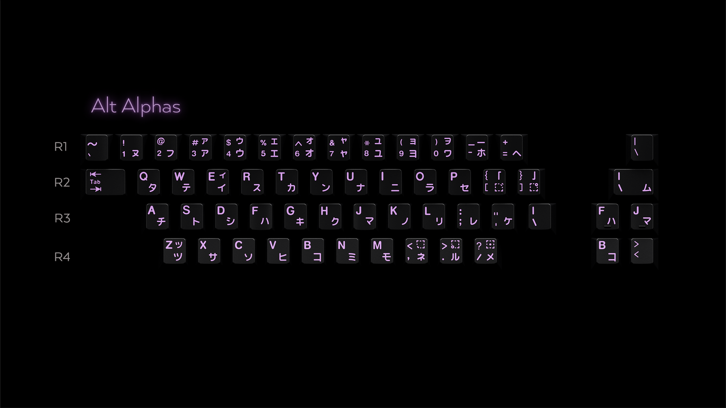 GMK Lilac on Black – Basekeys