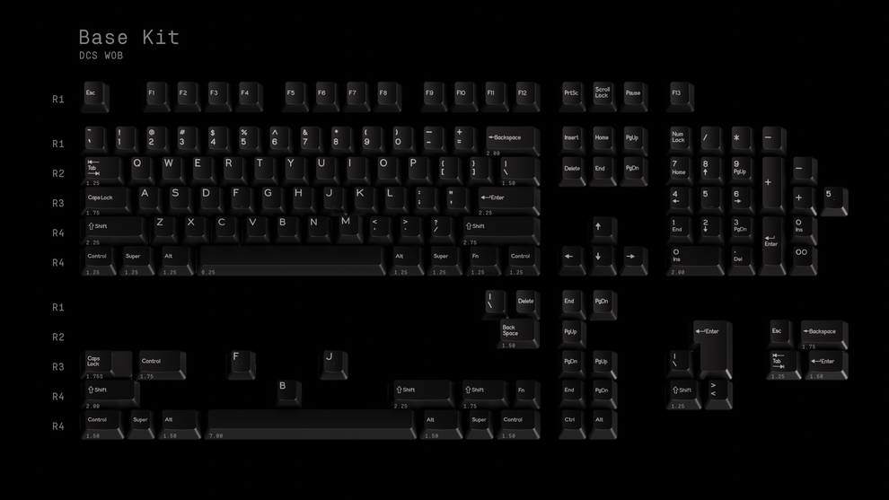 DCS White on Black [Extras] – Basekeys