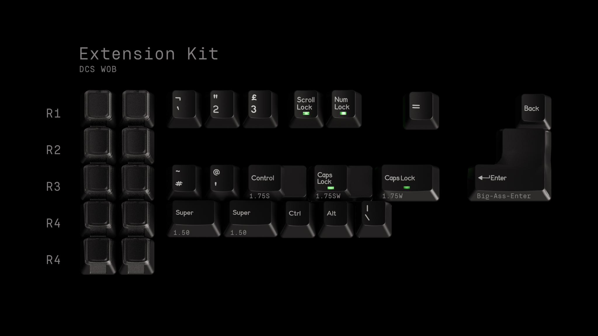 DCS White on Black [Extras] – Basekeys